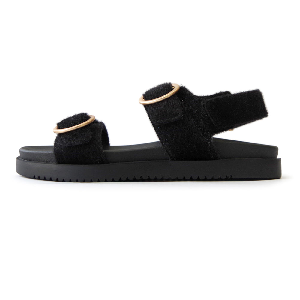 AZURA SANDALS BLACK PONY HAIR – Asfvlt Sneakers